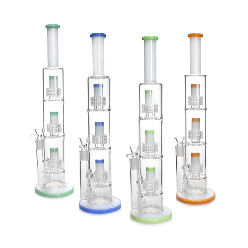 18" Triple Shower Head Perc Bong - 4 Colors – Small Biz Distributors